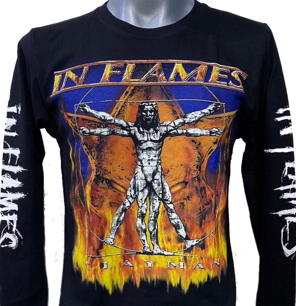 In Flames long-sleeved t-shirt Clayman size S